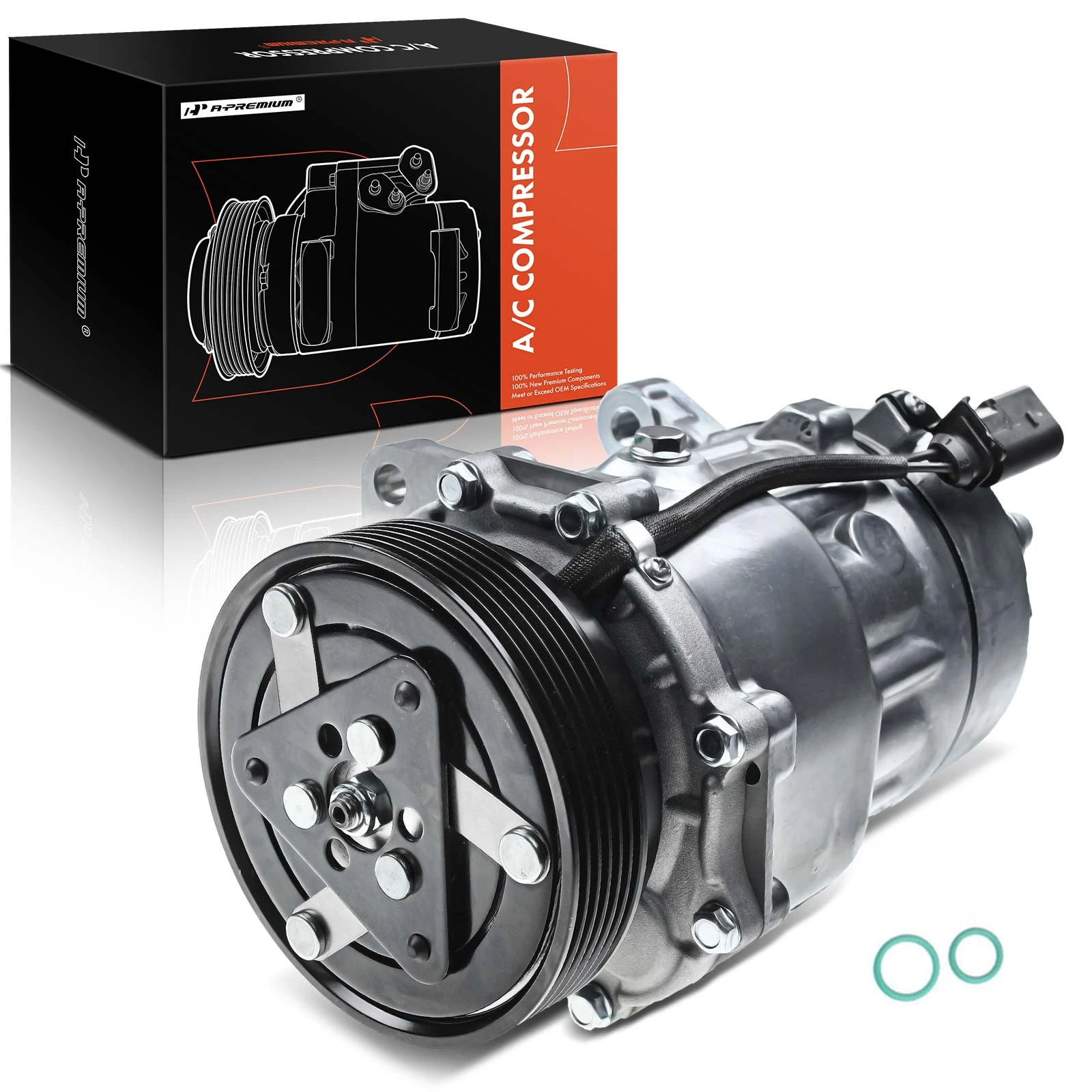 AC Compressor with Clutch with 6-Groove Pulley A-Premium APACC028 | A ...