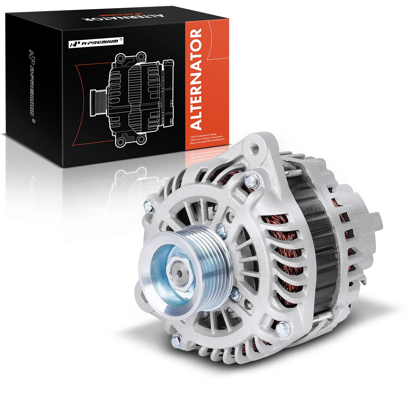 2011 INFINITI G37 3.7L V6 Alternator, 130A 12V Clockwise 7-Groove Pulley, A-Premium APALT780 | A ...