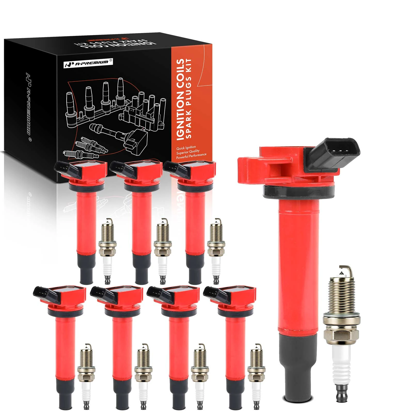 A-Premium 1998-2007 Lexus LX470 Ignition Coil and Spark Plug Kit APIC1011 Solution | A-Premium
