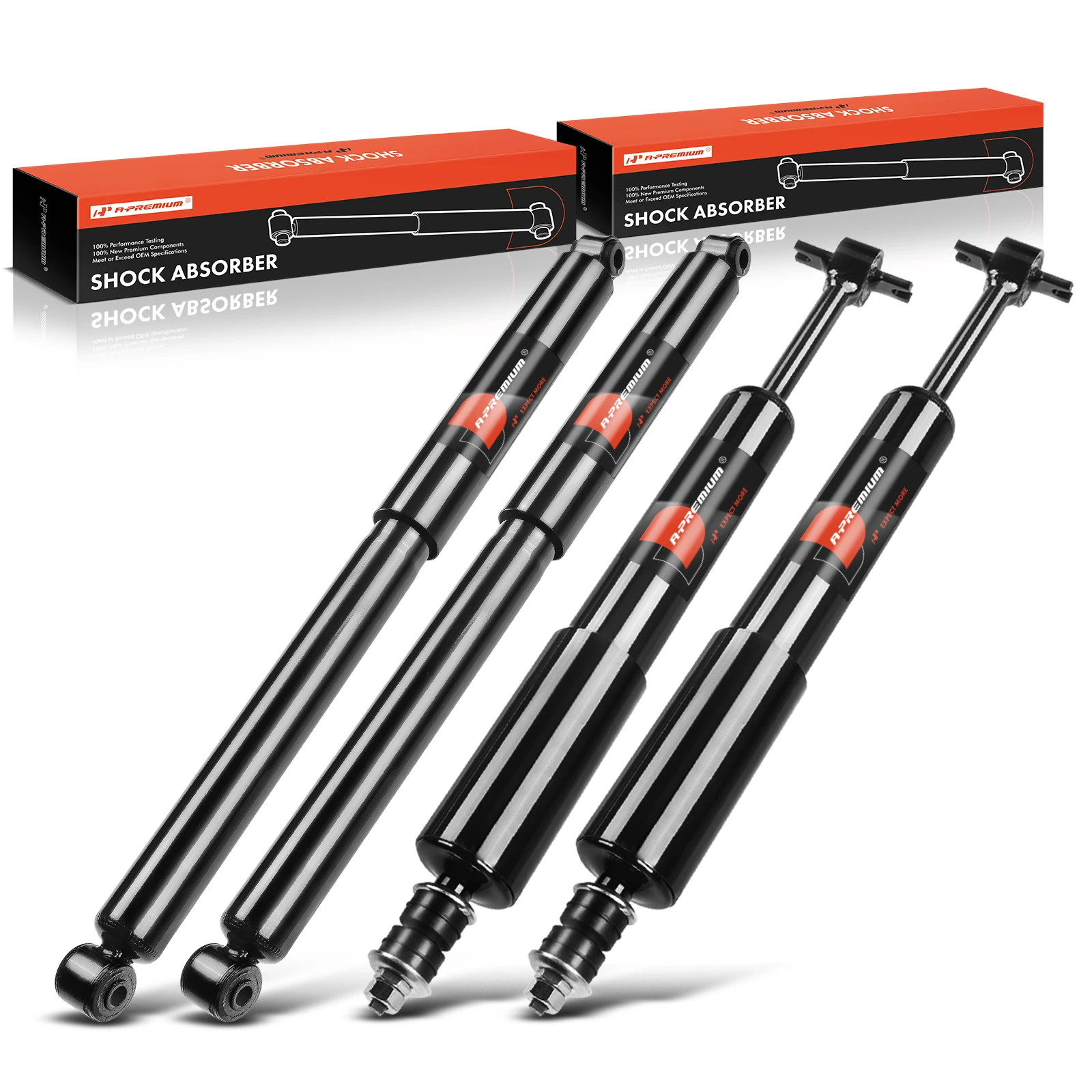 1998-2011 Ford Ranger 4-Pc Shock Absorber, Front & Rear, A-Premium ...