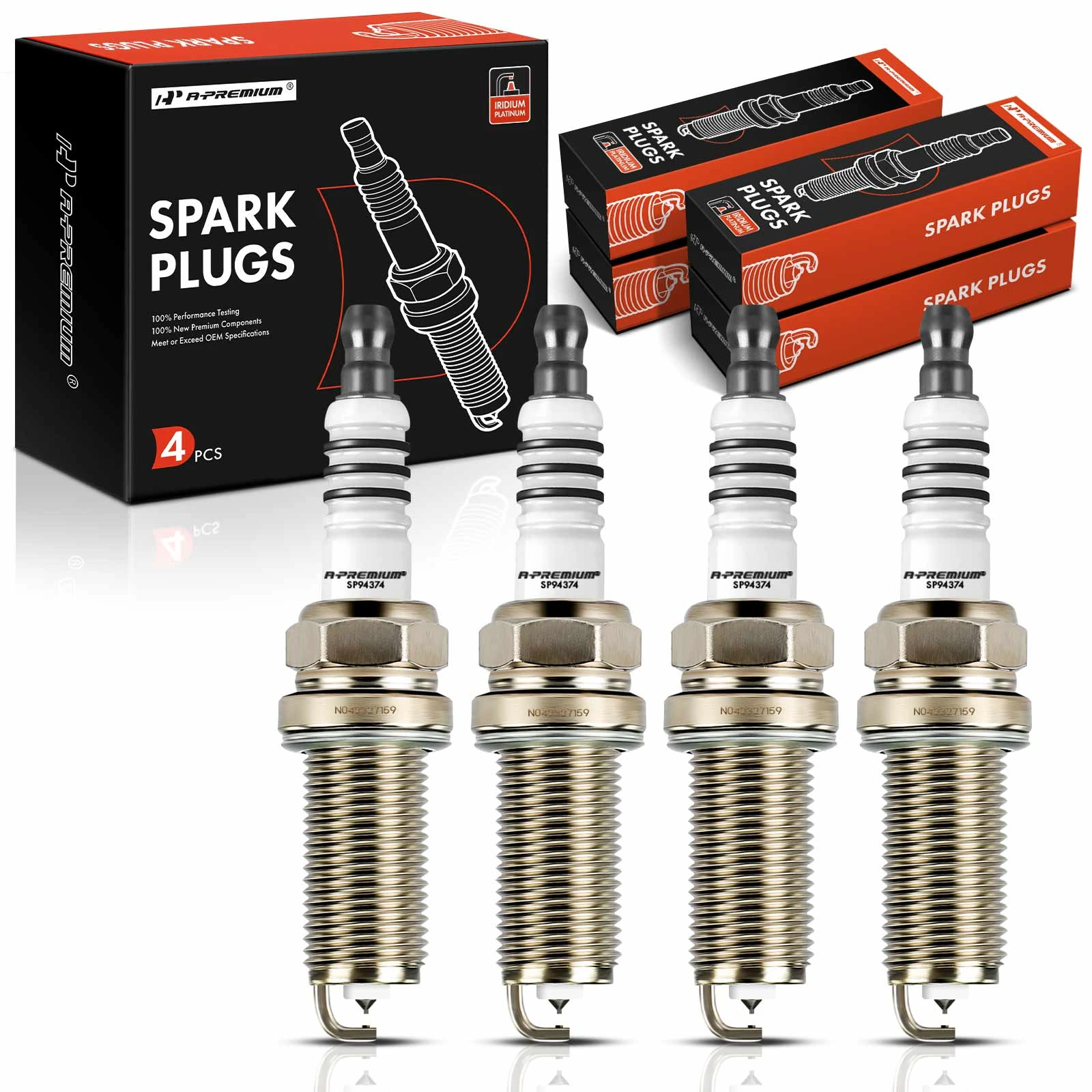 4 Pcs Iridium & Platinum Spark Plugs for 2019 Ford Escape | A-Premium