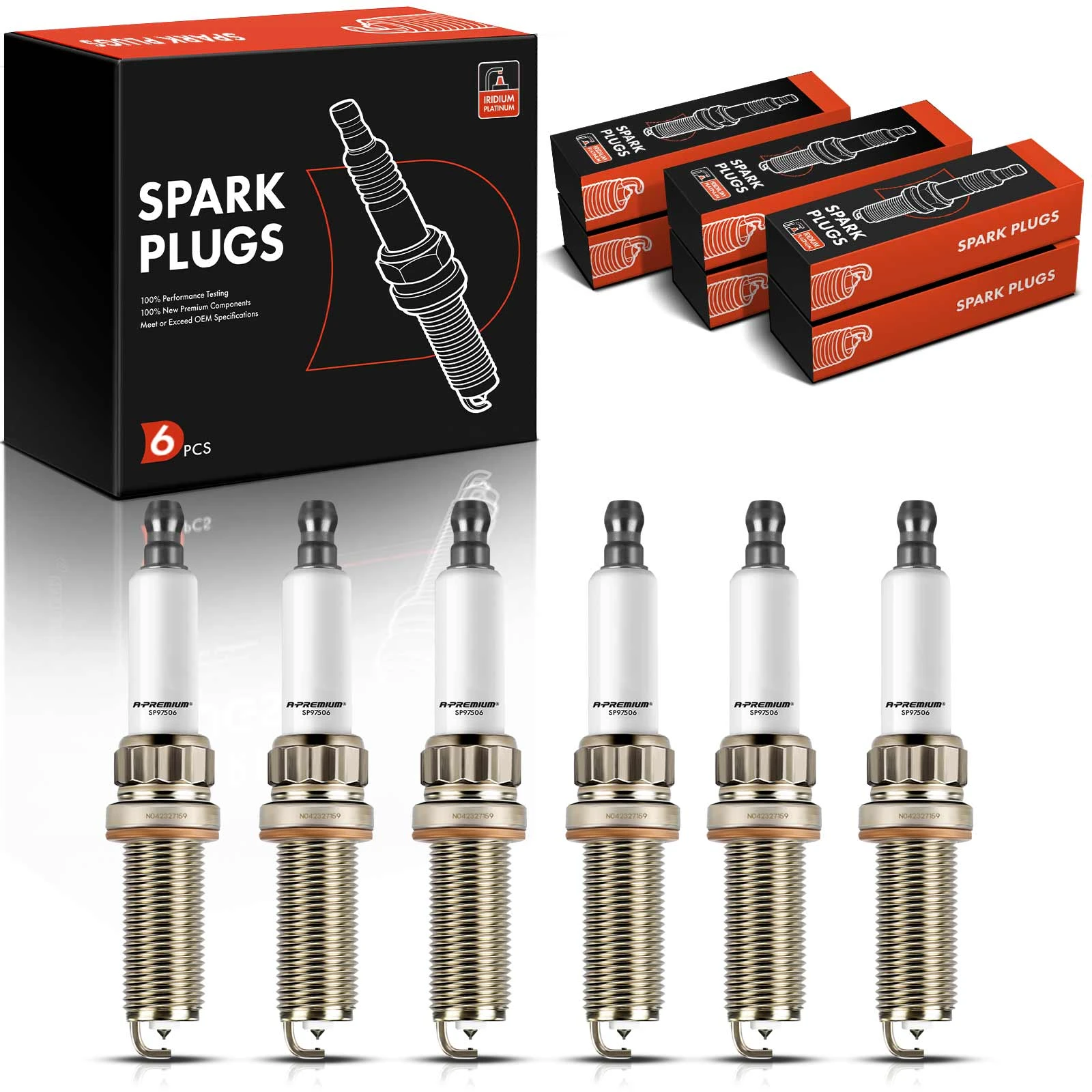 6 Pcs Iridium & Platinum Spark Plugs for 2014 BMW X3 | A-Premium
