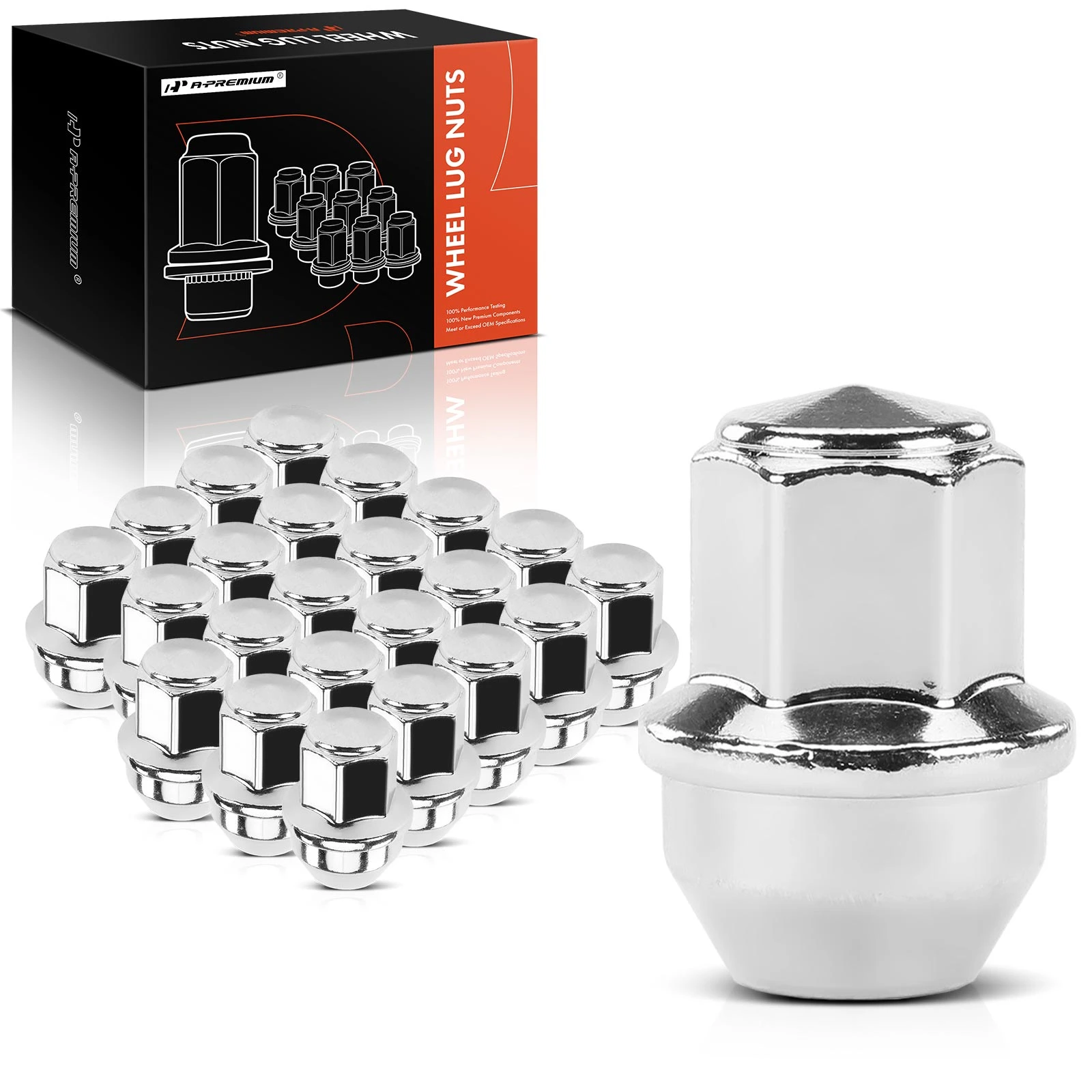 24 Pcs Front & Rear M14-1.5 Wheel Lug Nut for Ford F-150 Transit ...