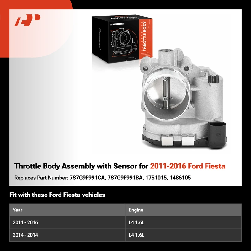 Throttle Body Assembly with Sensor for 2011-2016 Ford Fiesta | A-Premium
