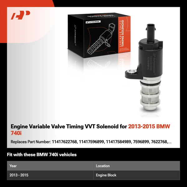 2013-2015 BMW 740i Timing VVT Solenoid APTCV219, 90-Day Free Return | A ...