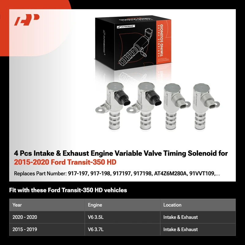 4 Pcs Intake & Exhaust Engine Variable Valve Timing Solenoid for 2015 ...