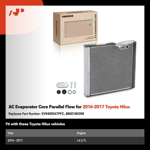 2016-2017 Toyota Hilux AC Evaporator APAEC245, 3-Year Warranty | A-Premium