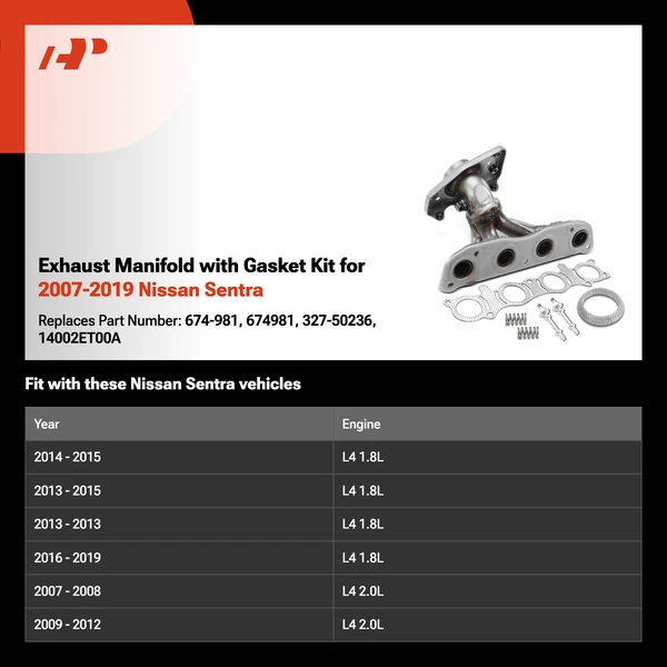 2007-2019 Nissan Sentra Exhaust Manifold APEMD119 Components | A-Premium