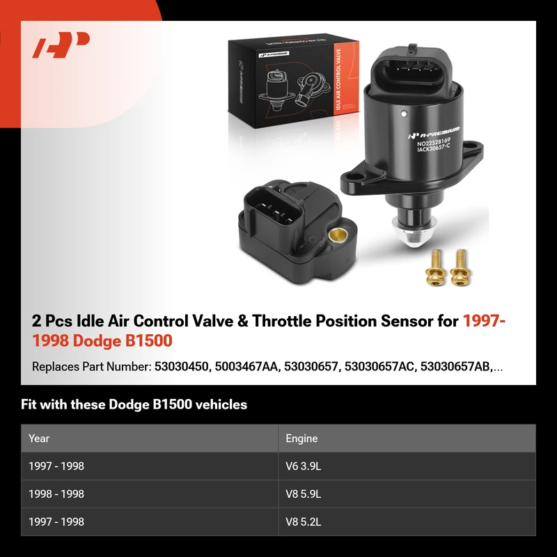1997-1998 Dodge B1500 Idle Air Control Valve & Throttle Position Sensor ...