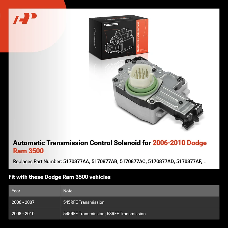 2006-2010 Dodge Ram 3500 Automatic Transmission Control Solenoid ...