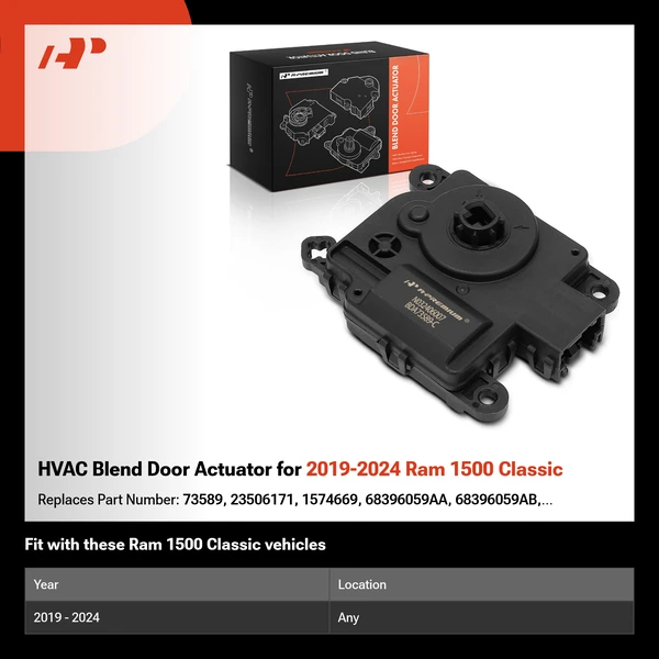 Standard-Market 2019-2024 Ram 1500 Classic Blend Door Actuator ...