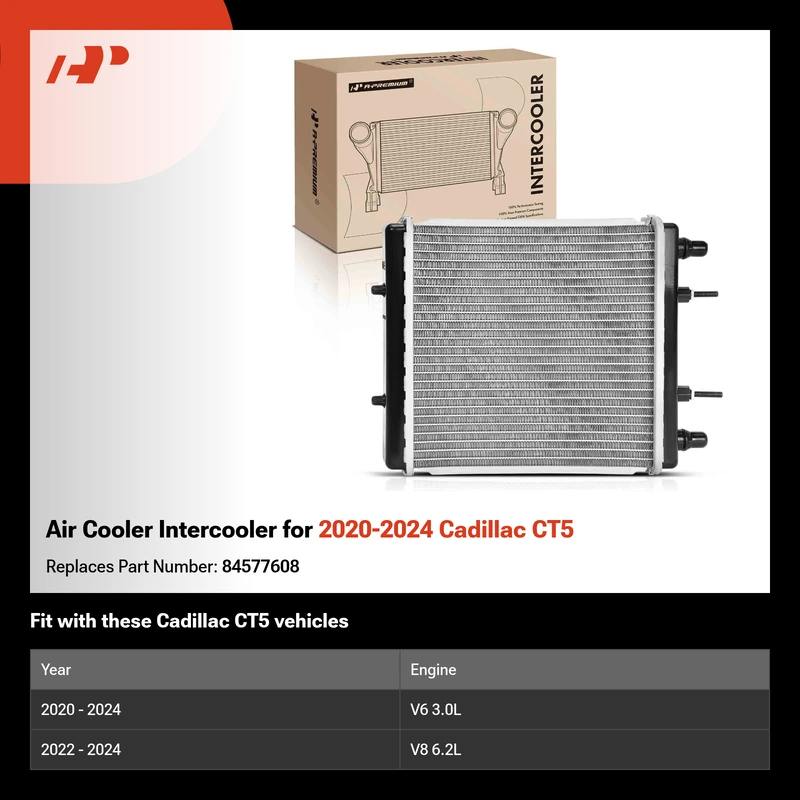 A-Premium 2020-2024 Cadillac CT5 Air Cooler Intercooler APITC203 for ...