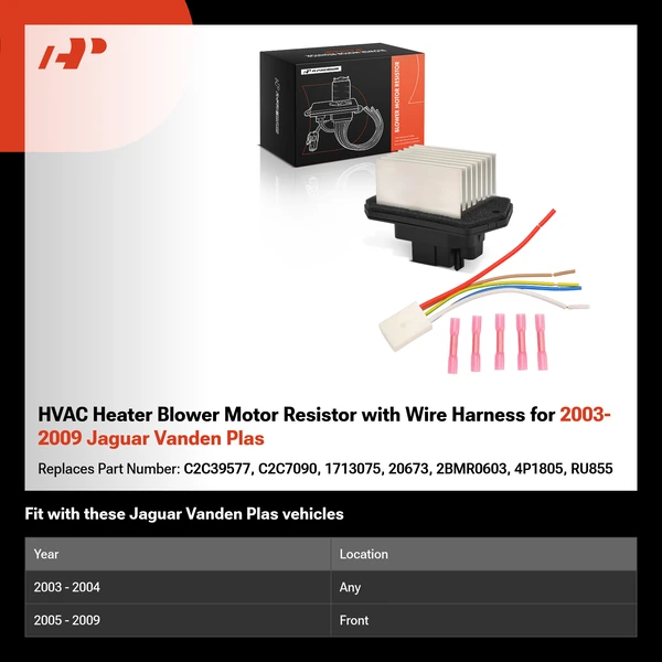 High-Acceptance 2003-2009 Jaguar Vanden Plas HVAC Heater Blower Motor ...