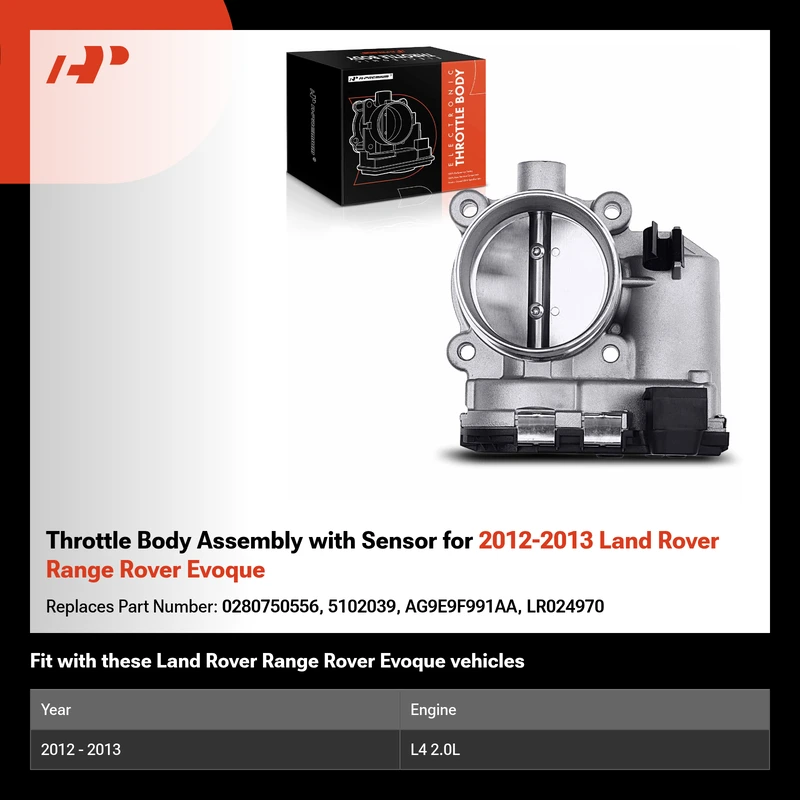 Throttle Body Assembly with Sensor for 2012-2013 Land Rover Range Rover ...