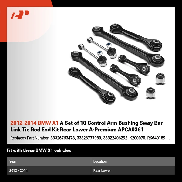 Best-Selling 2012-2014 BMW X1 Control Arm Bushing Sway Bar Link Tie Rod ...