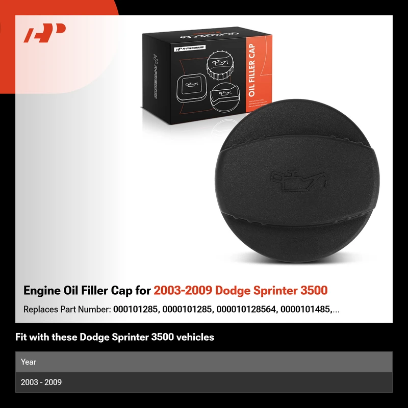 2003-2009 Dodge Sprinter 3500 Engine Oil Filler Cap APOLC035, 3-Year ...