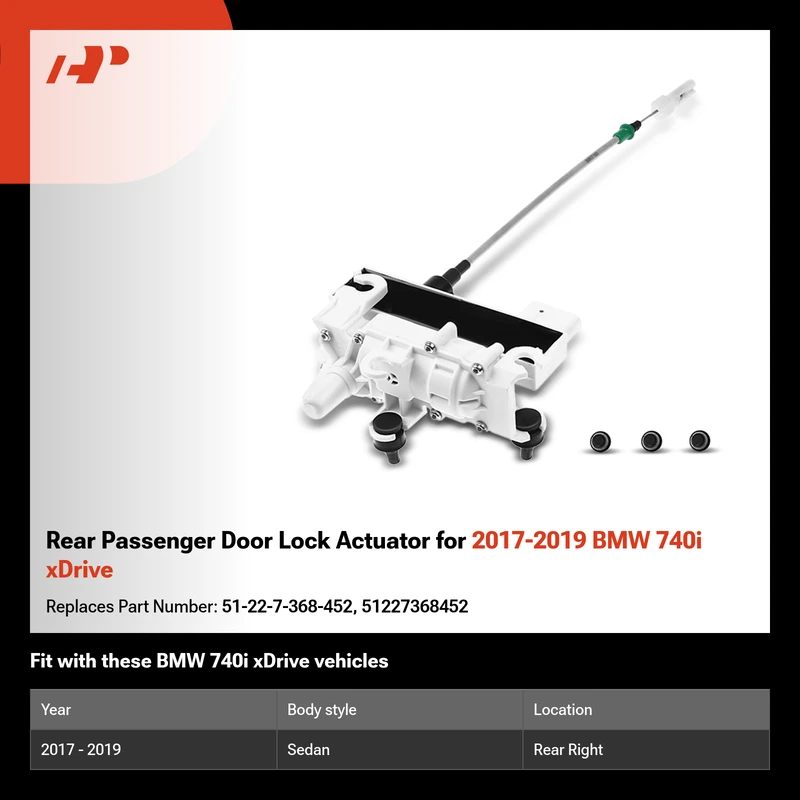 Rear Passenger Door Lock Actuator for 2017-2019 BMW 740i xDrive | A-Premium