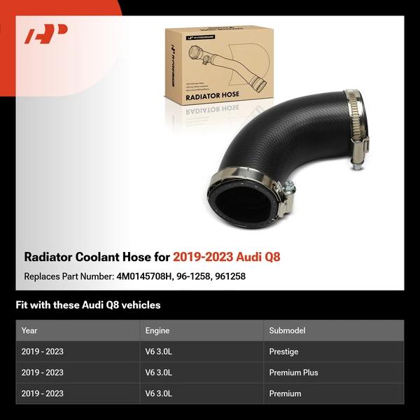 2019-2023 Audi Q8 Radiator Coolant Hose APRH0787 Trusted-Standard | A ...