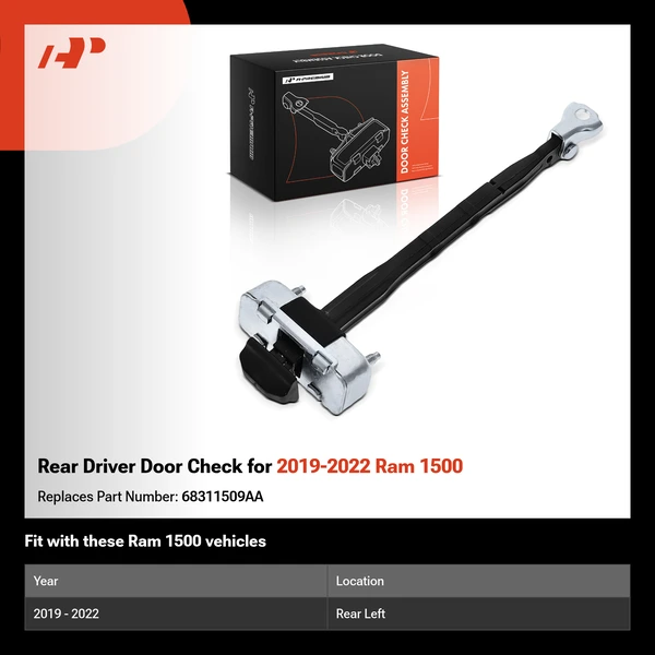 2019-2022 Ram 1500 Door Check APDRC119TW Ready-to-Install | A-Premium