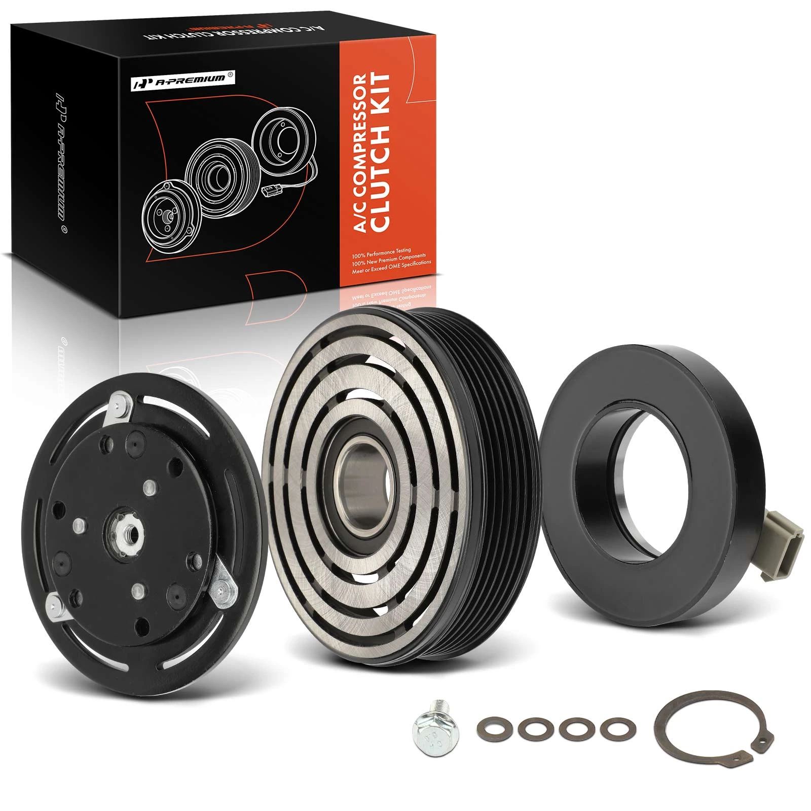 AC Compressor Clutch Kit with 6-Groove Pulley for 2005 Ford Explorer ...