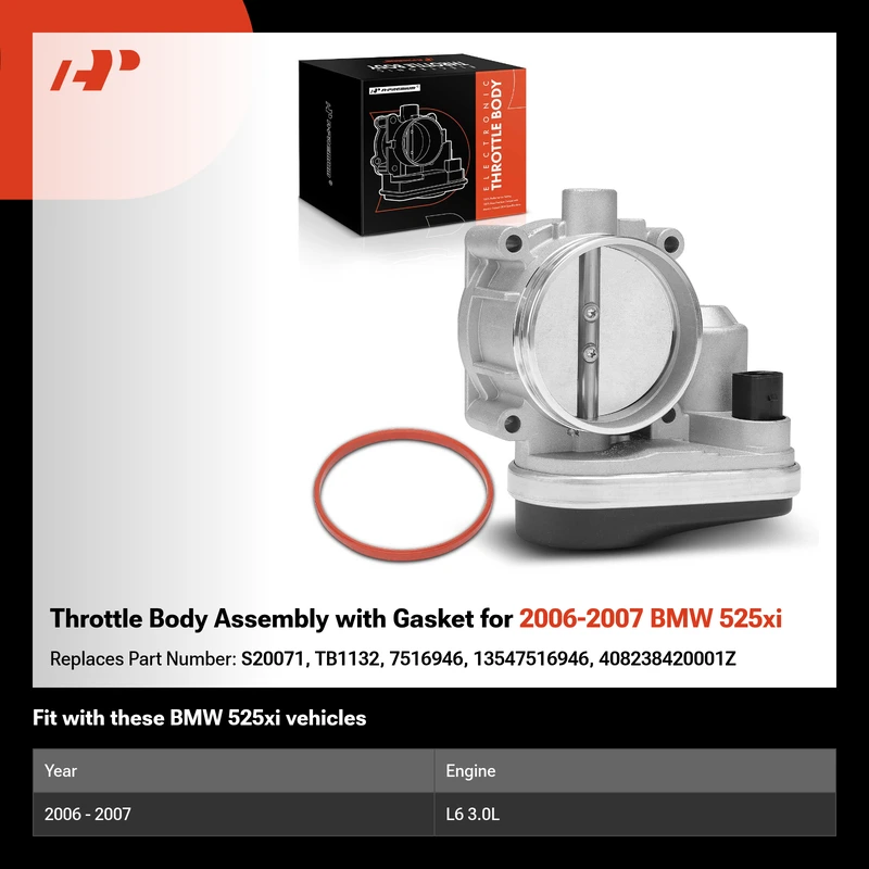 Throttle Body Assembly with Gasket for 2006-2007 BMW 525xi | A-Premium