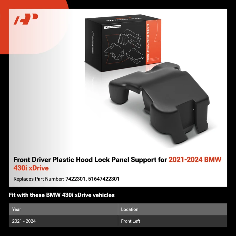 Buy 2021-2024 BMW 430i xDrive Hood Lock Panel Support APHLB068 | A-Premium