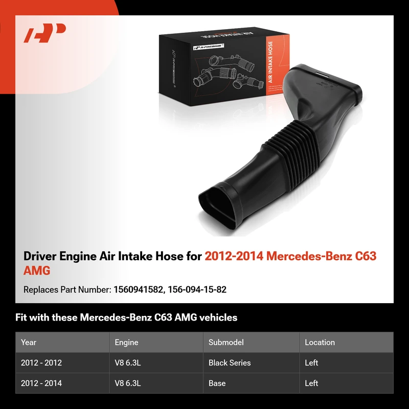 Driver Engine Air Intake Hose for 2012-2014 Mercedes-Benz C63 AMG | A ...