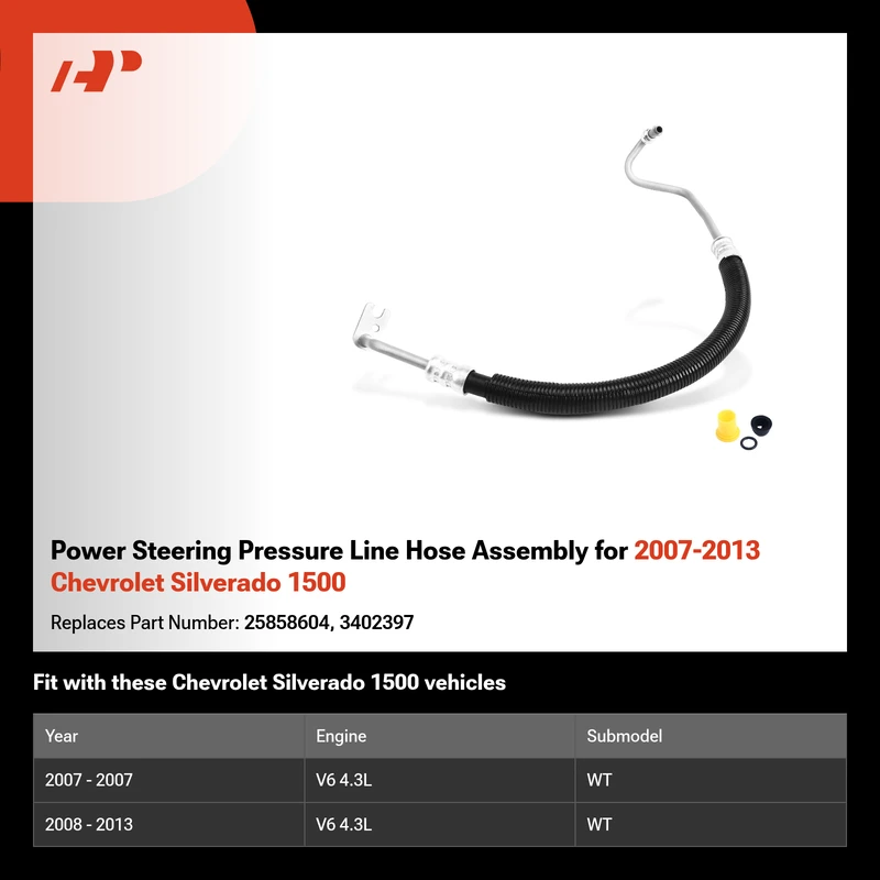Power Steering Pressure Line Hose Assembly For 2007 2013 Chevrolet