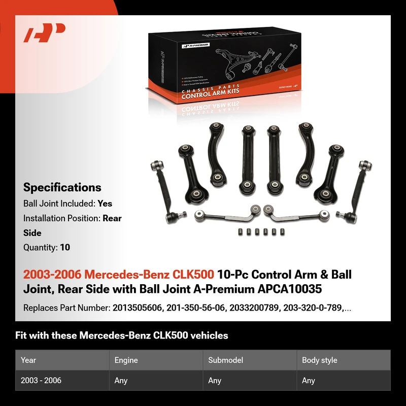 Automotive 2003-2006 Mercedes-Benz CLK500 Control Arm & Ball Joint ...