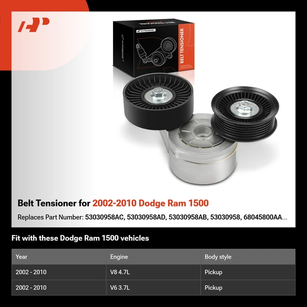 Top-Rated 2002-2010 Dodge Ram 1500 Belt Tensioner APBT0129 | A-Premium