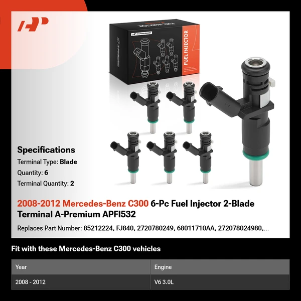 Top-Selling A-Premium 2008-2012 Mercedes-Benz C300 Fuel Injector ...