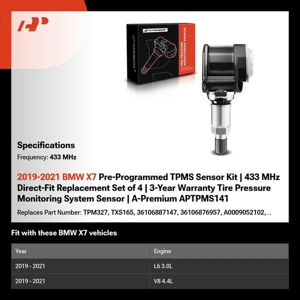 2019-2021 BMW X7 Tire Pressure Monitoring Sensor APTPMS141 Deal | A-Premium