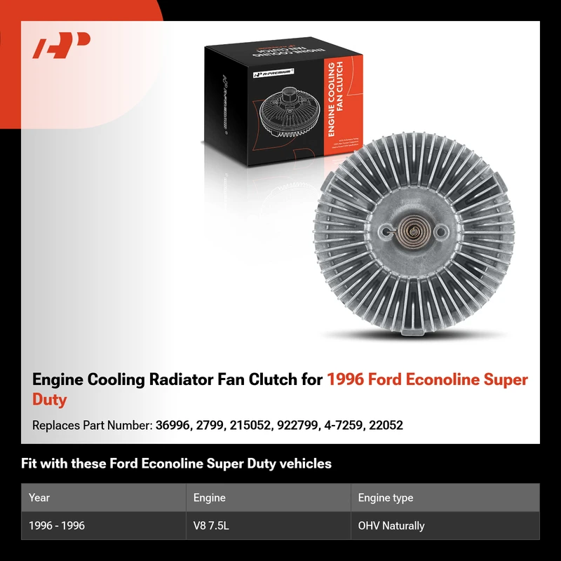Engine Cooling Radiator Fan Clutch for 1996 Ford Econoline Super Duty ...
