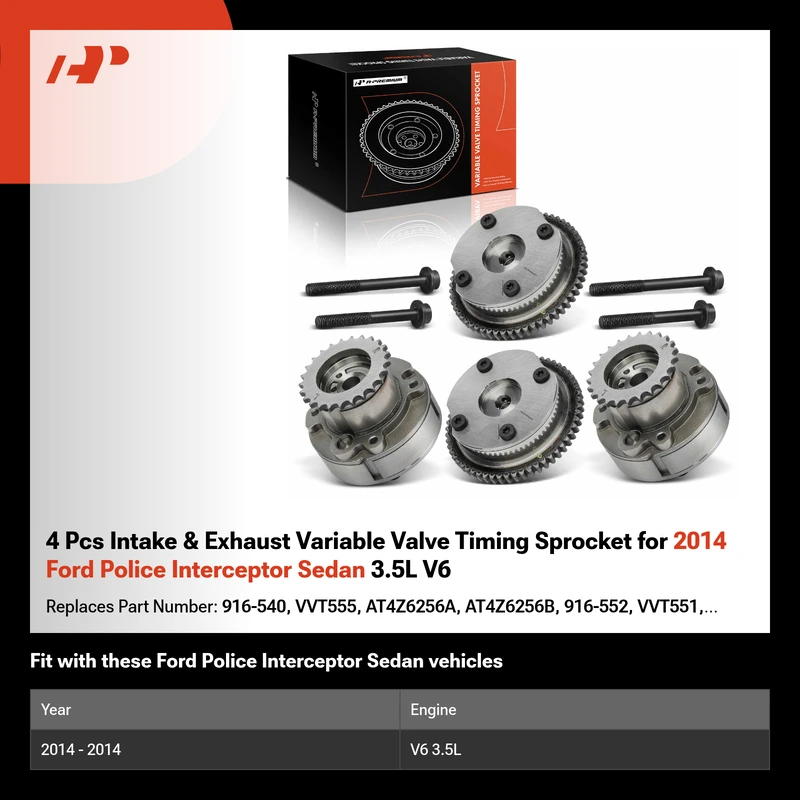 4 Pcs Intake & Exhaust Variable Valve Timing Sprocket for 2014 Ford ...