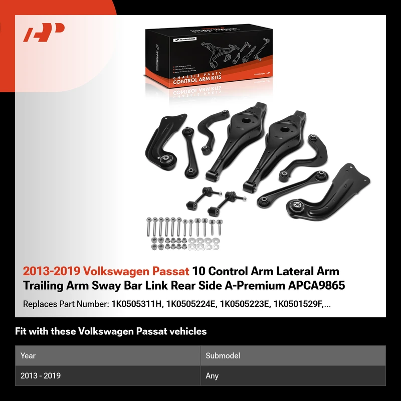 2013-2019 Volkswagen Passat Control Arm Lateral Arm Trailing Arm Sway ...