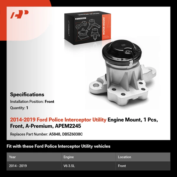 2014-2019 Ford Police Interceptor Utility Engine Mount APEM2245 OEM-Fit ...