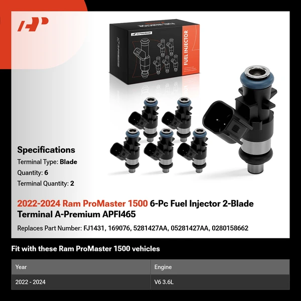 A-Premium 2022-2024 Ram ProMaster 1500 Fuel Injector APFI465 for Sale ...