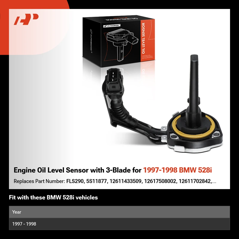 Engine Oil Level Sensor with 3-Blade for 1997-1998 BMW 528i | A-Premium