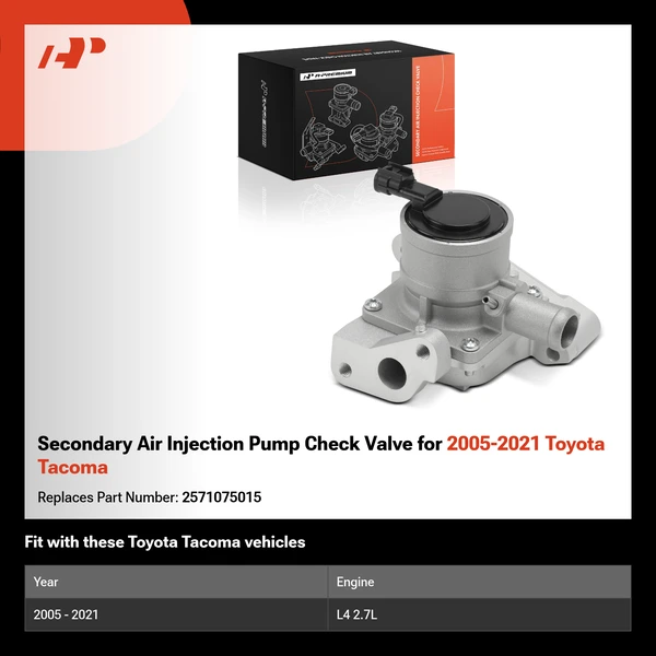 2005-2021 Toyota Tacoma Secondary Air Injection Pump Check Valve ...